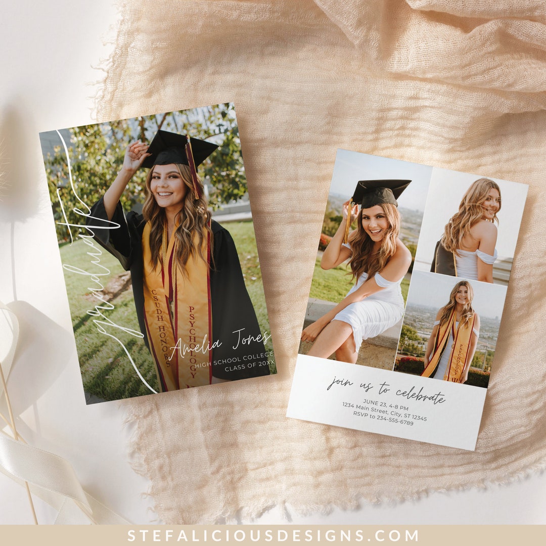 Graduation Invitation Template, Senior Graduate Announcement Template ...