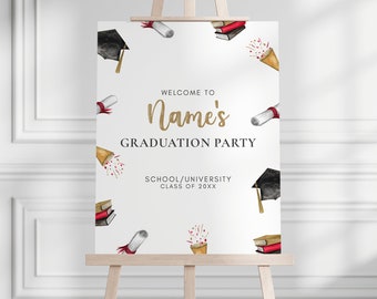 Graduation Party Welcome Sign Template, Photo Graduation Welcome Poster ...