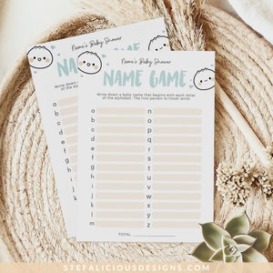 Little Dumpling Baby Shower Game, A-Z Baby Names Game, Baby ABC Game ...
