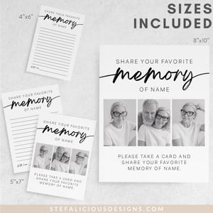 Share a Memory Card Template, Personalized Favorite Memory, Memorial ...