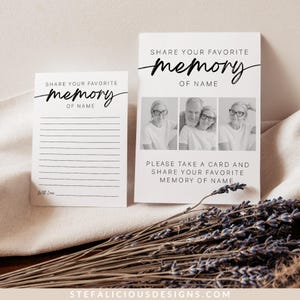 Share a Memory Card Template, Personalized Favorite Memory, Memorial ...