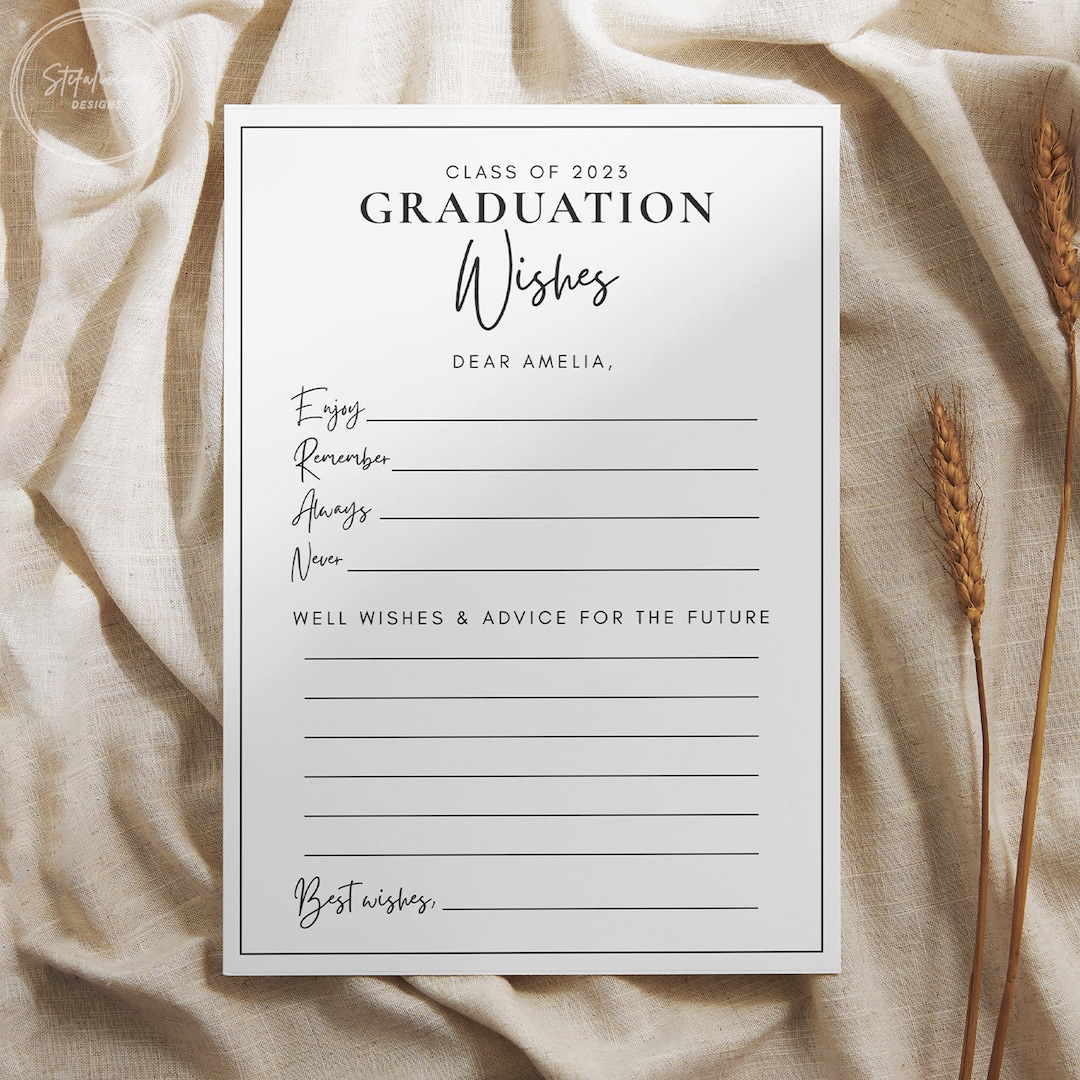 Graduation Advice Cards, Wishes for the Graduate, Class of 2023 ...