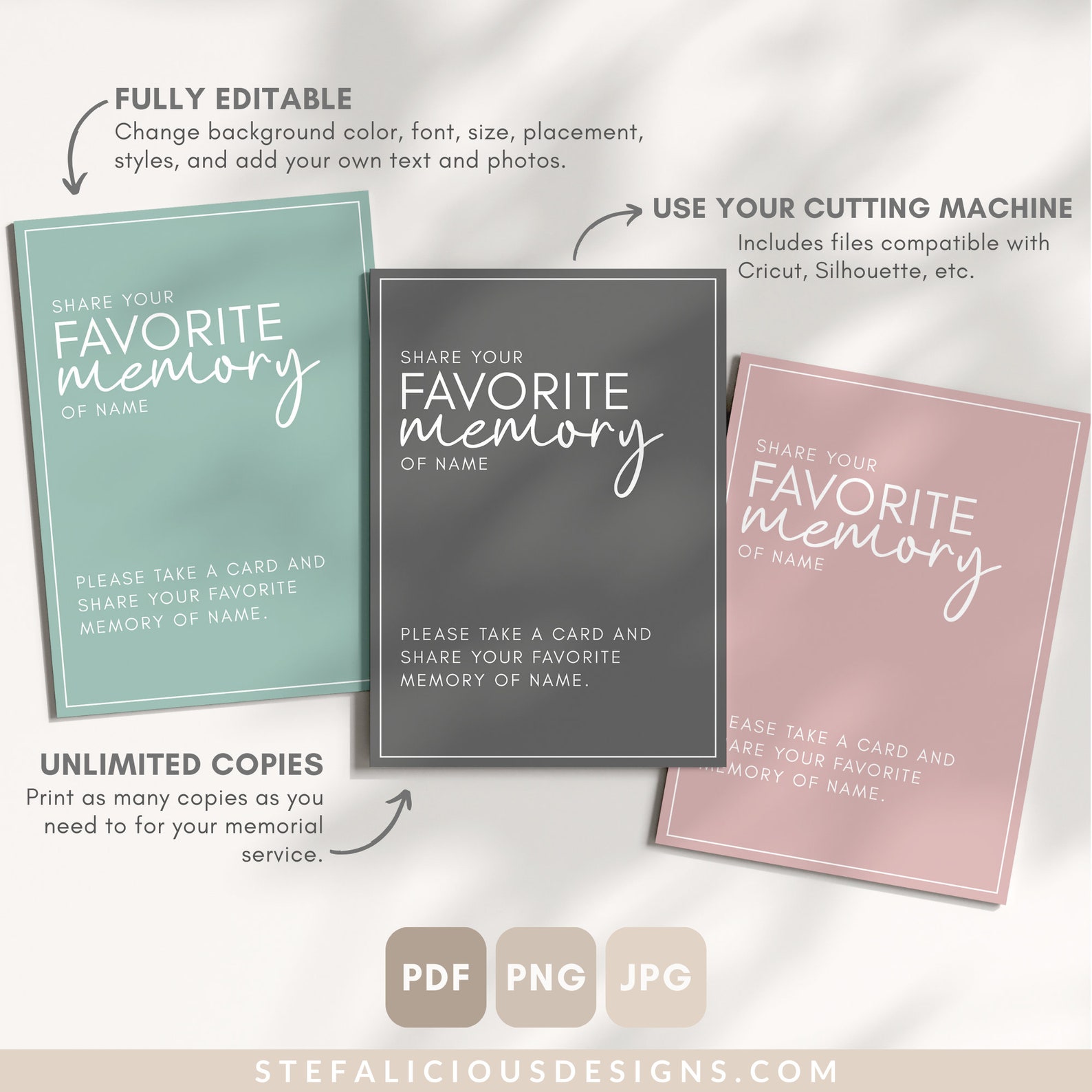Share a Memory Card Template, Personalized Favorite Memory, Memorial ...