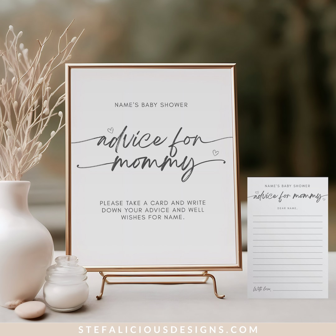 Baby Shower Advice Cards Set, Advice for Parents to Be, Baby Advice and ...