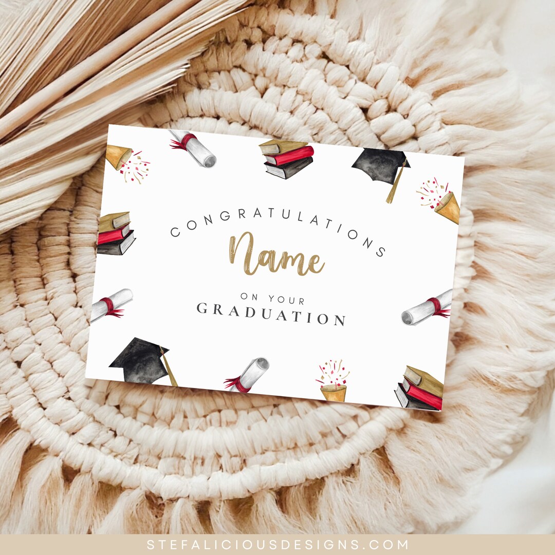 Graduation Card, Congratulations on Your Graduation Card, Personalized ...