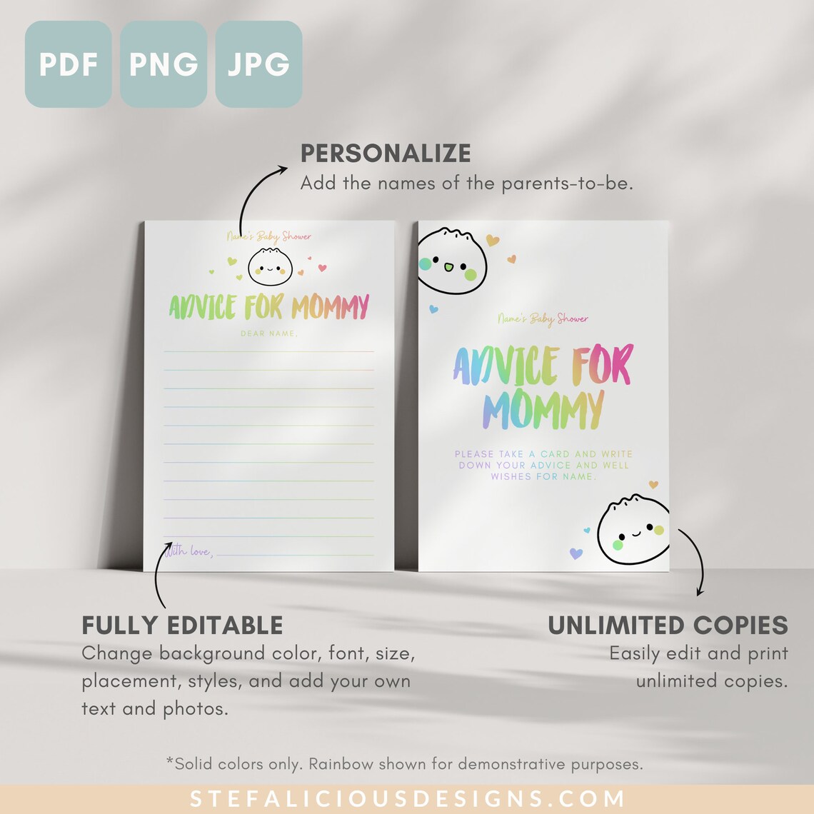 Baby Shower Advice Cards Set, Advice for Mommy, Baby Advice and Wishes ...