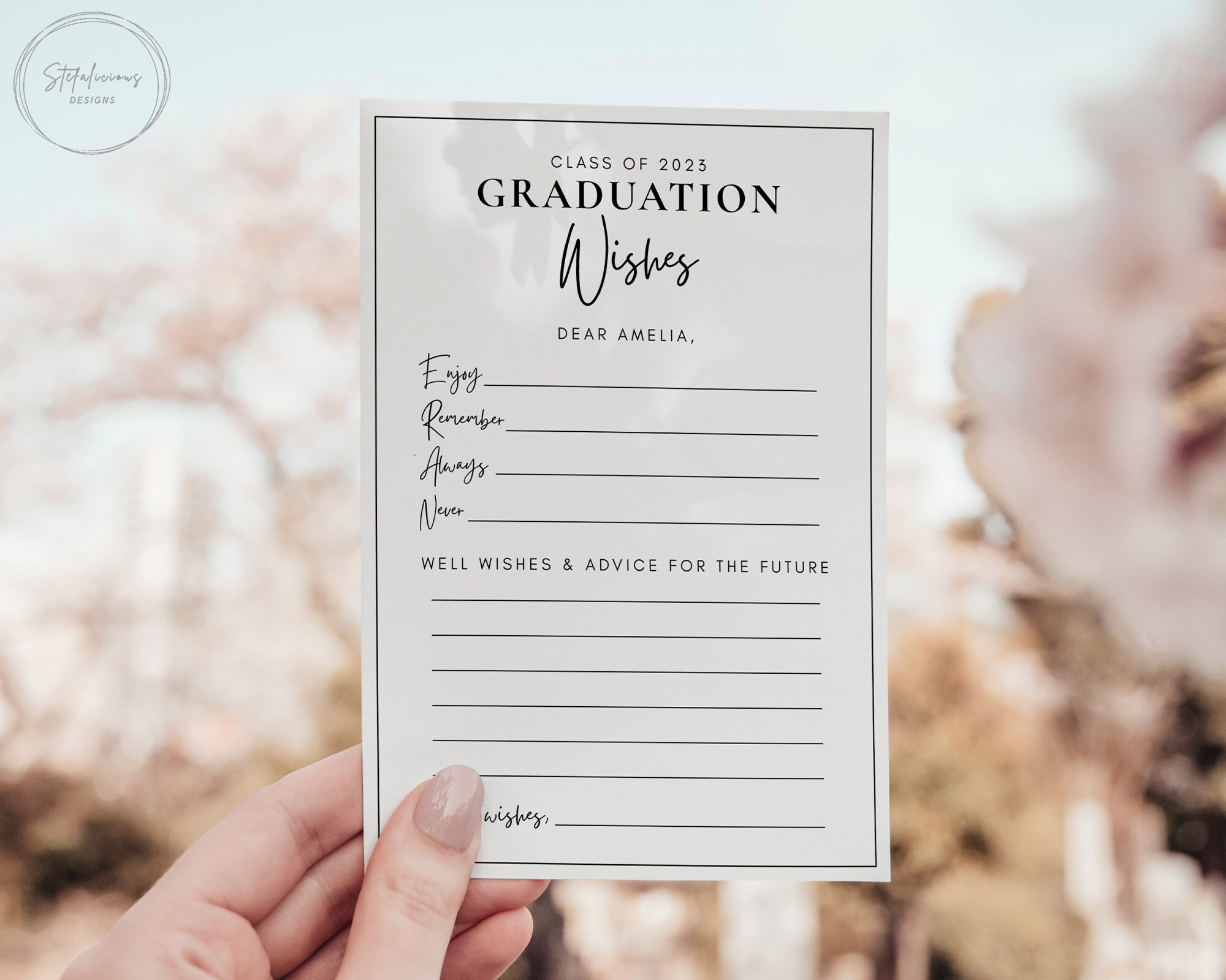 Graduation Advice Cards Wishes for the Graduate Class of - Etsy