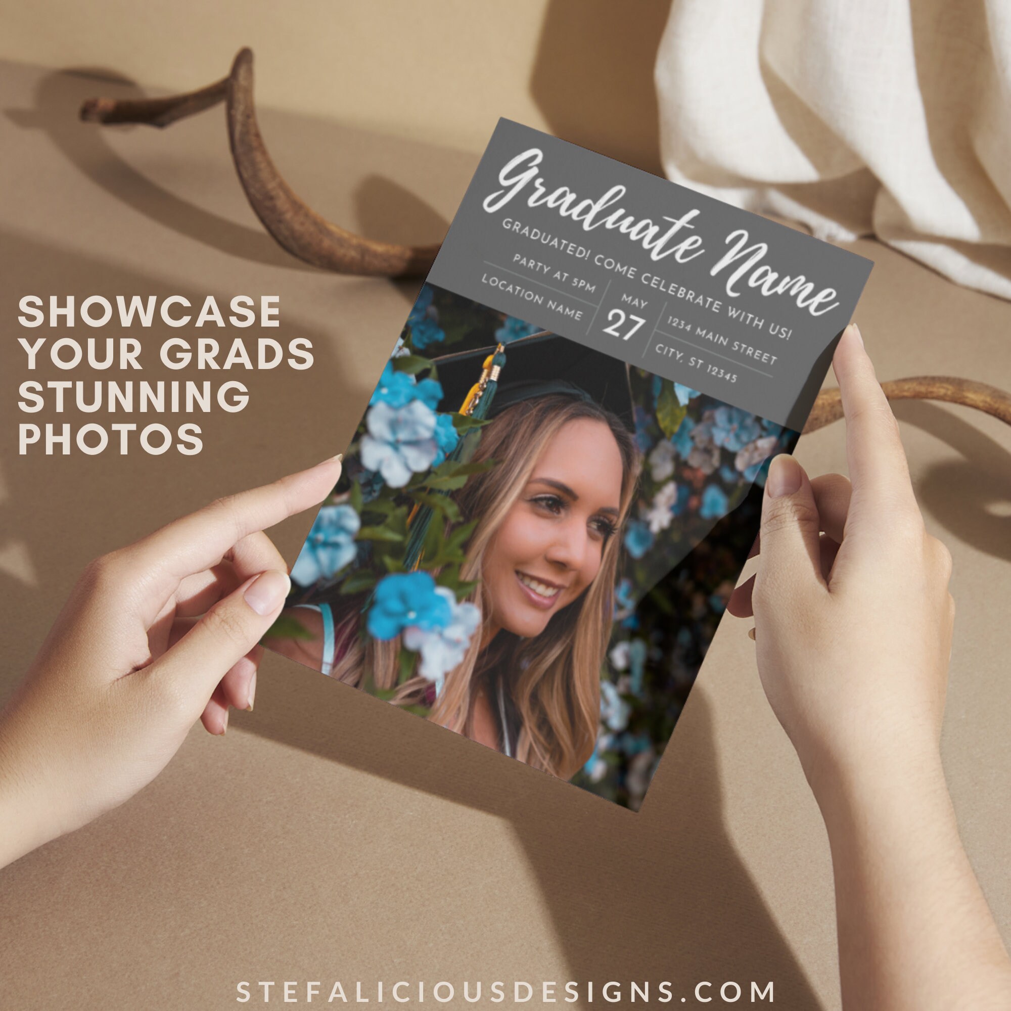 Graduation Invitation Template, Senior Graduate Announcement Template ...