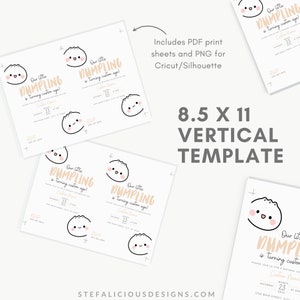 Dumpling Birthday Invitation, Bao Birthday Party Invite, Dim Sum Party ...