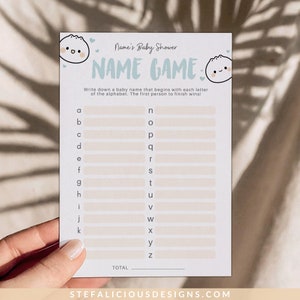 Little Dumpling Baby Shower Game, A-Z Baby Names Game, Baby ABC Game ...