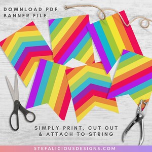 Pride Flag Banner, Printable LGBTQ+ Pride Month Decor, Editable Pride ...