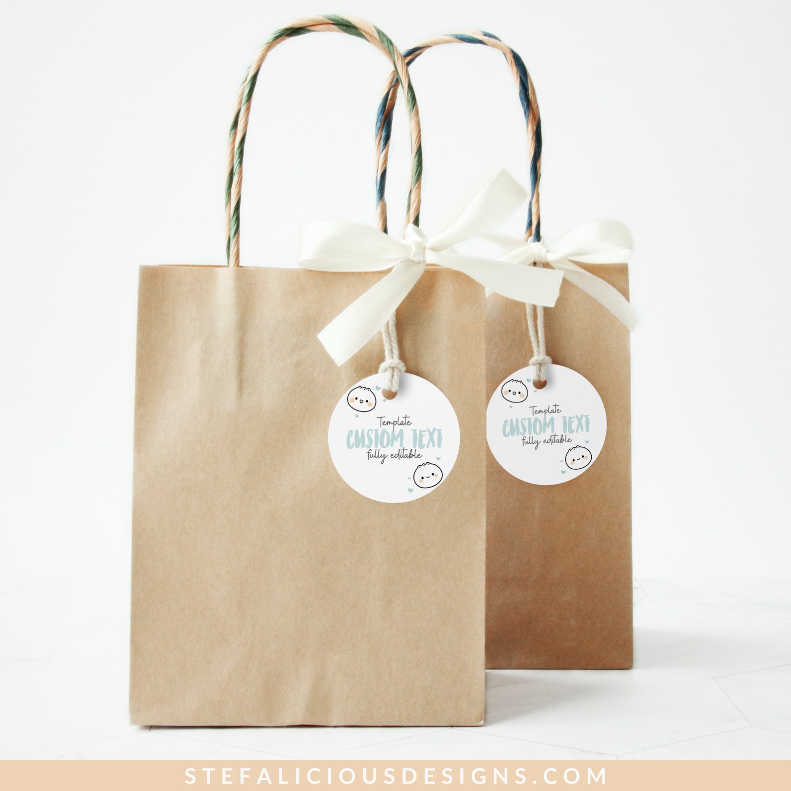 Cute Dumpling Sticker Tags, Printable Little Dumpling Tags, Bao Thank ...