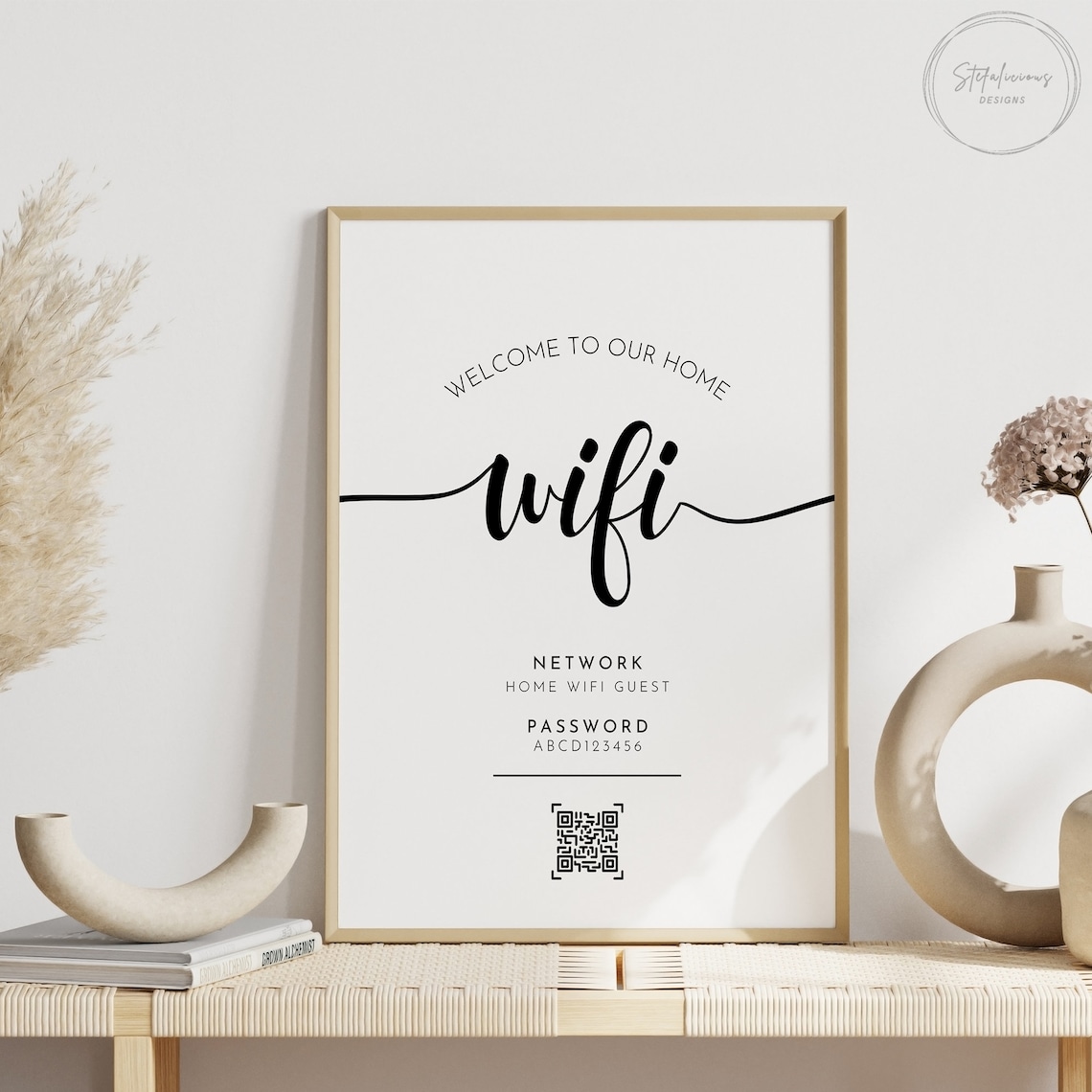 Wifi Password Sign, Editable Wifi Sign Template, Wifi Password ...