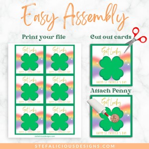 Printable St Patricks Day Cards, Lucky Penny Party Favors, Leprechaun ...