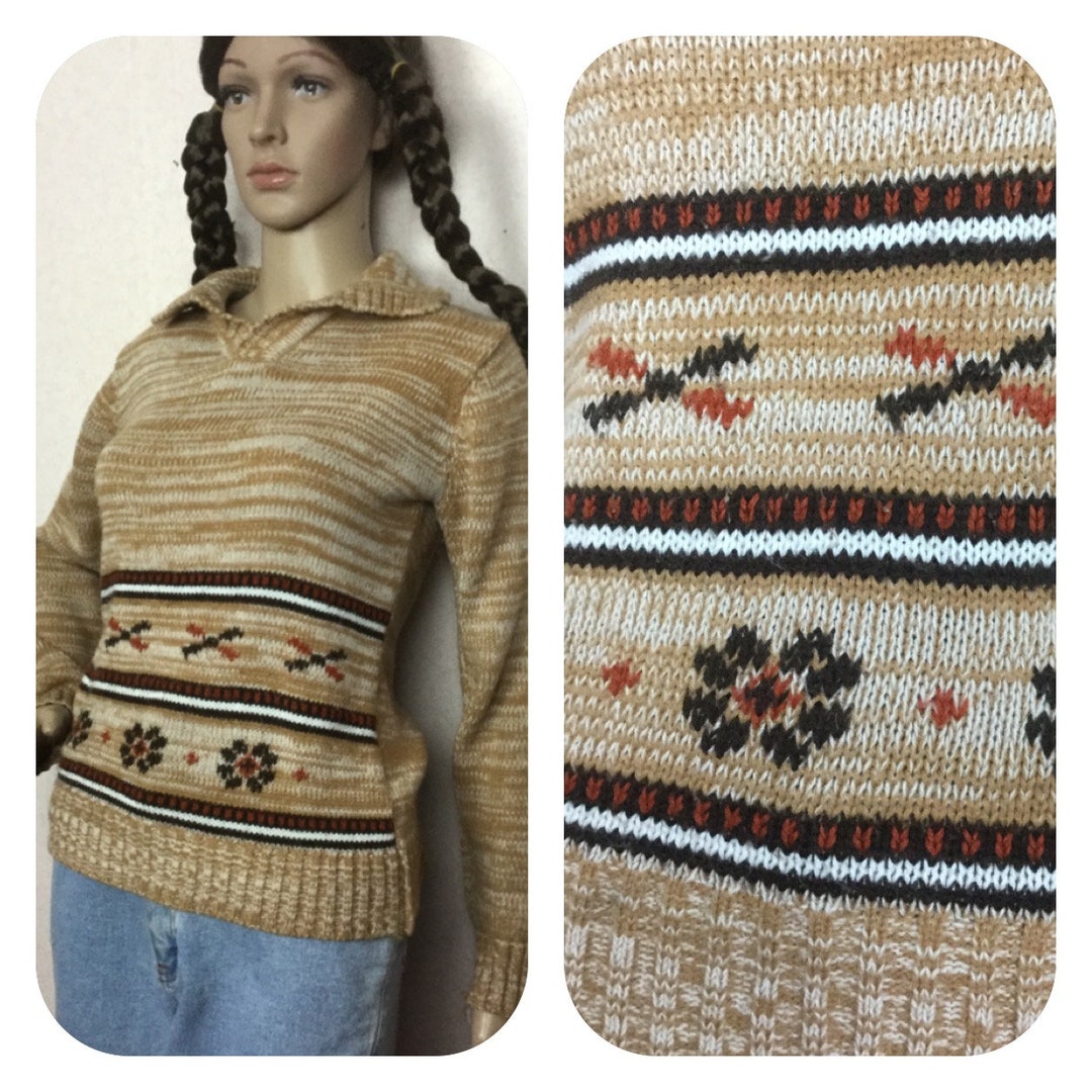 Sale 70s Sweater , Vintage 70s Sweater, 1970s Hippie Boho 1970s Rare ...