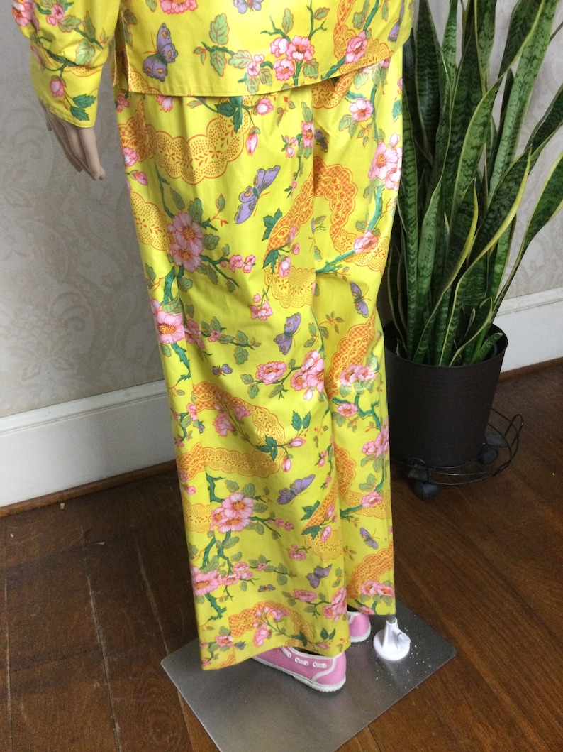 Sale Vintage 70s Floral Bell Bottoms 2 Piece Set RARE Bell Bottoms ...