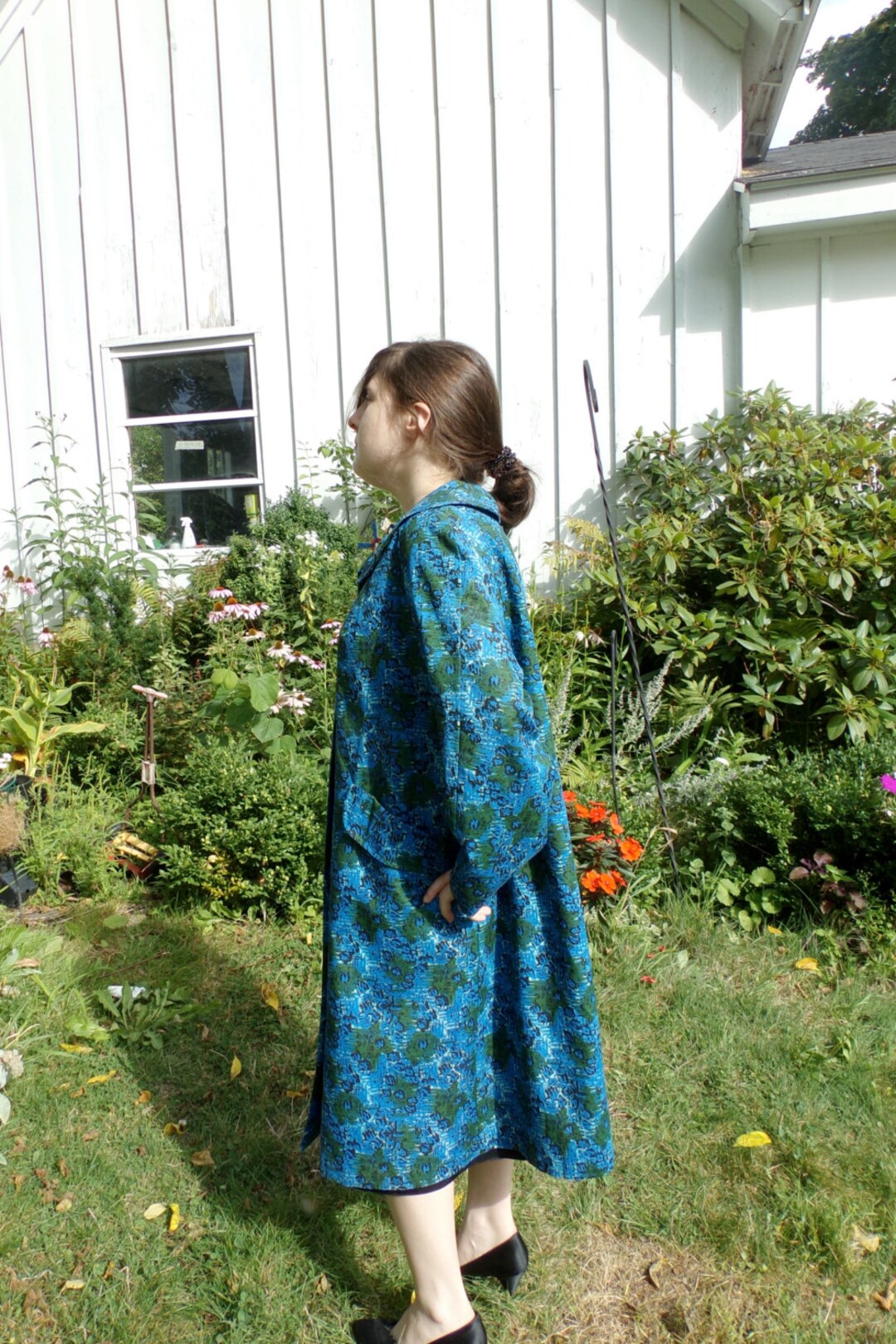 Vtge 50s Floral Swing Coat, 1950s Duster Coat , Marvelous Mrs Maisel ...