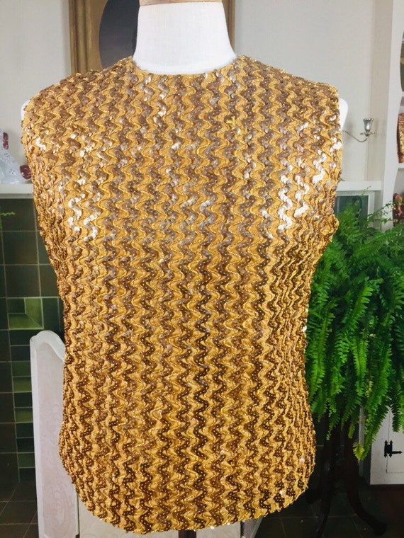 vintage gold sequin embellished - Gem
