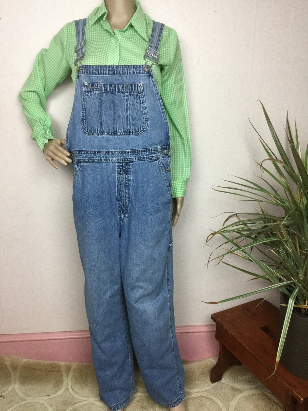 Gap Denim Overalls Vintage 90s Overalls Grunge Womens Faded Denim Baggy ...