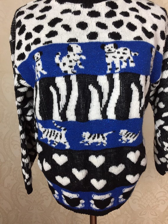Y2K Dog Sweater , Animal sweater 90s hipster 1990s … - Gem