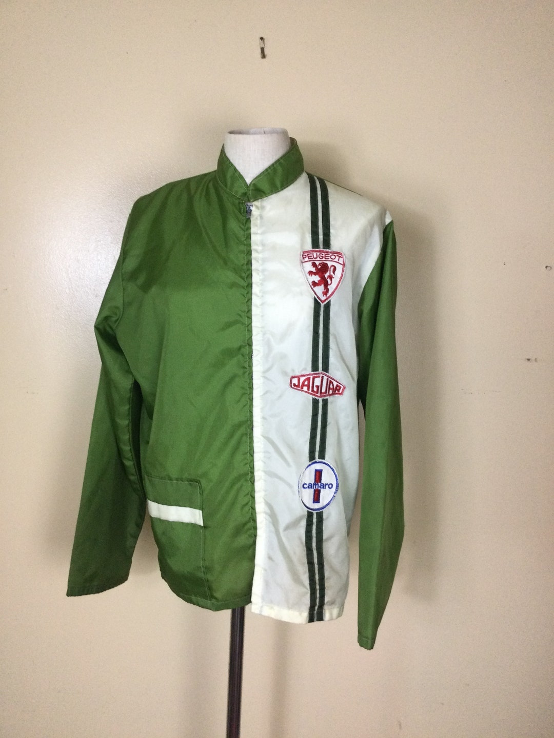 Vintage Race Car Drivers Jacket 70s Camero Jacket Windbreaker Peugot ...