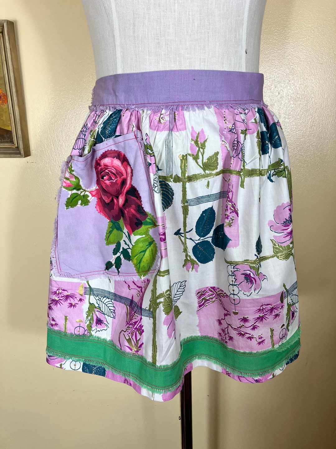 Vintage Apron 50s Apron 1950s 50s Pinup Clothing Handmade Apron ...