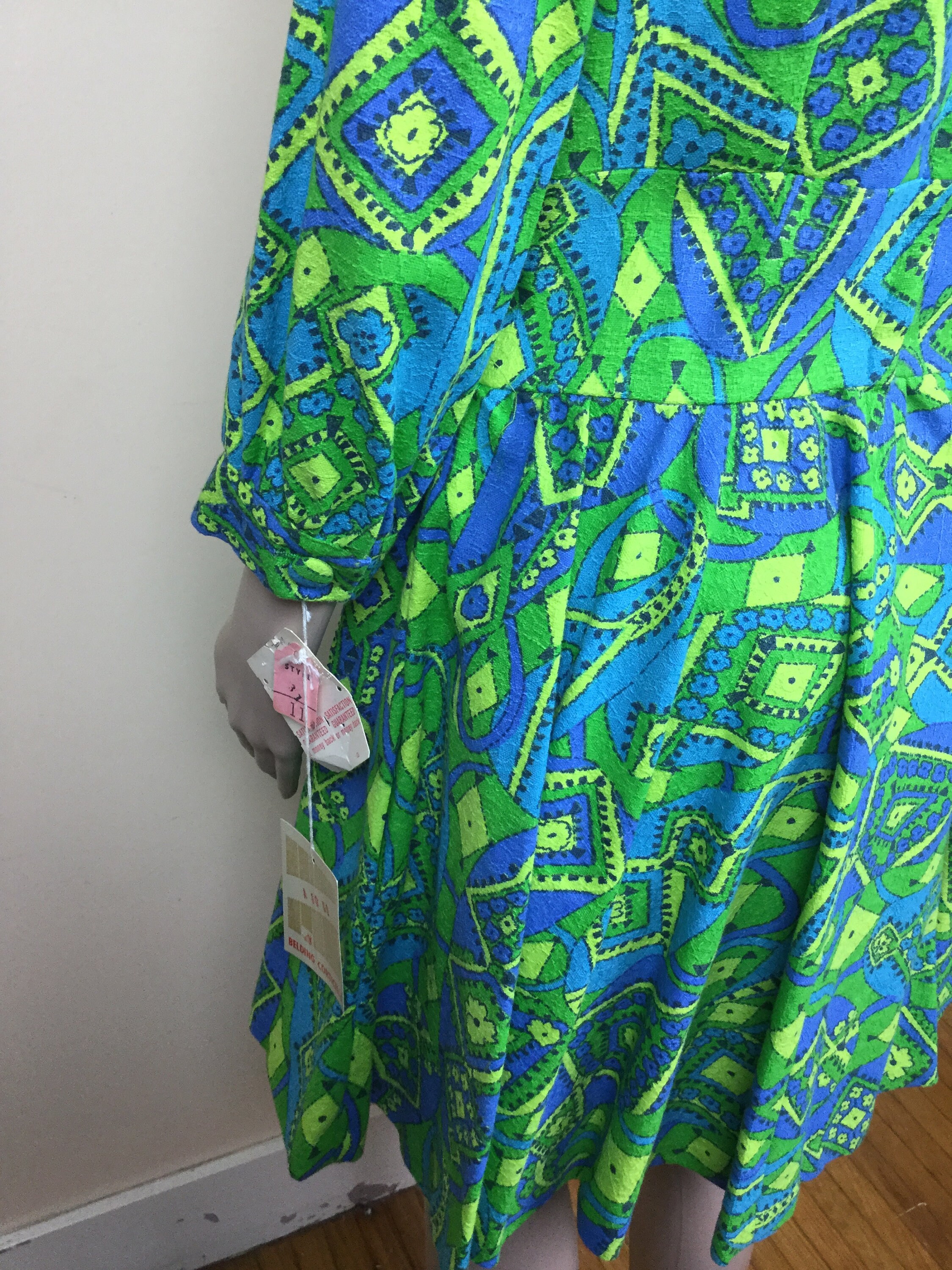 70s Psychedelic Mini Dress 1970s Mini Dress, SM Hippie Boho, Abstract ...