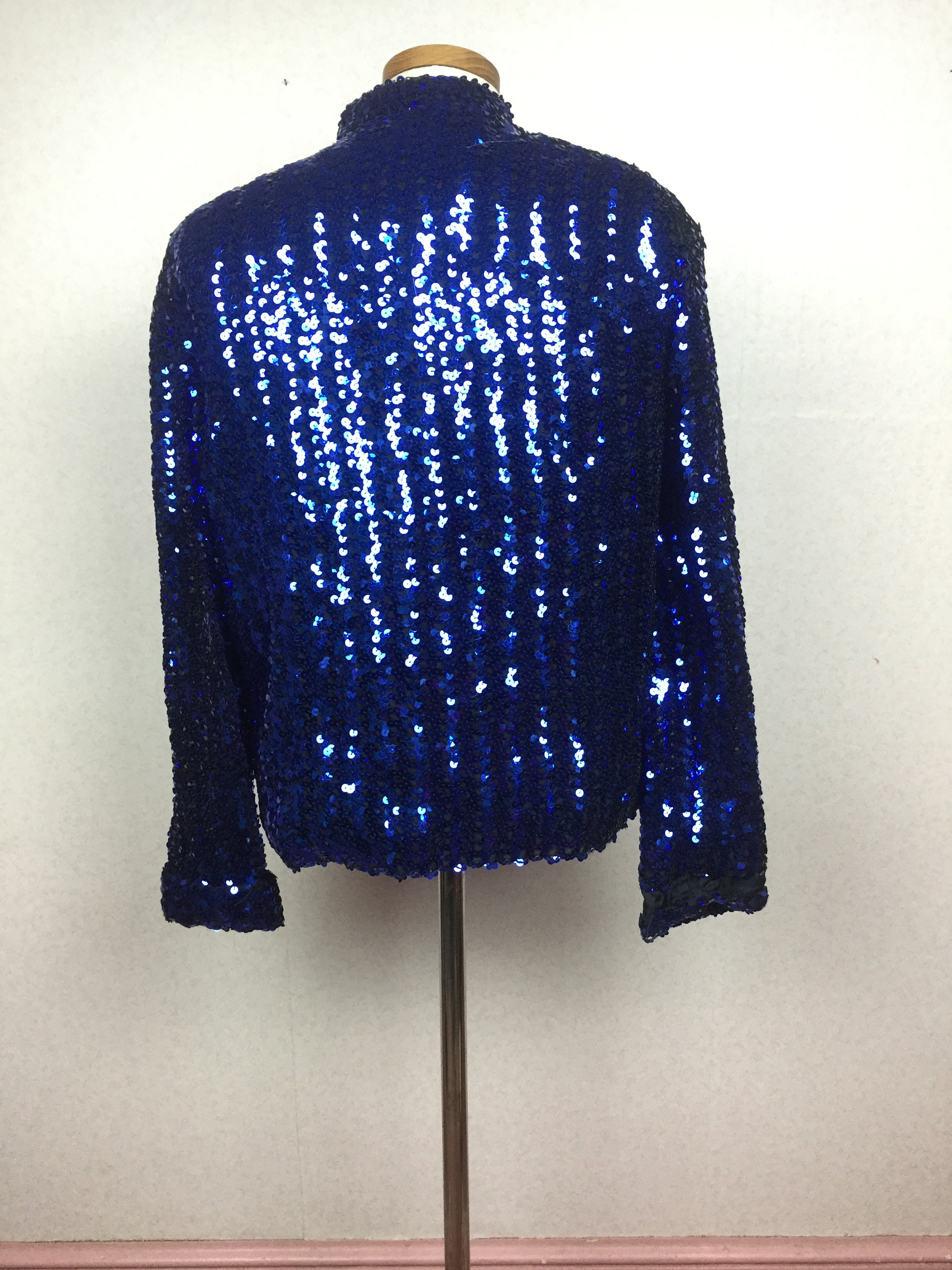 Bright Blue Sequin Jacket , MARDI GRAS Parade Sm Jacket - Etsy