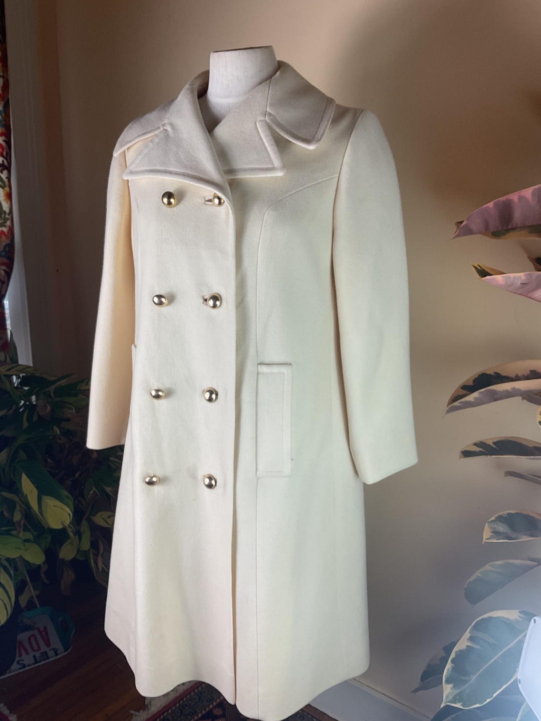 Vintage 60s Ivory Wool Coat, FRANKLIN SIMON New York - Etsy