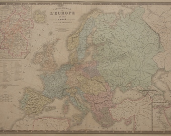 Big Old Map Europe - Etsy