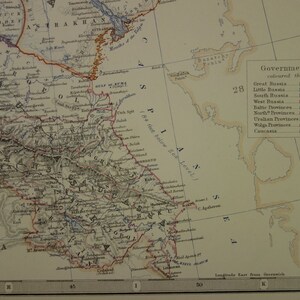 RUSSIA Large Antique Map of European R. Original 1878 Vintage - Etsy