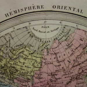 Antique WORLD Map 180 Years Old Map of the World 1838 Hand-colored ...