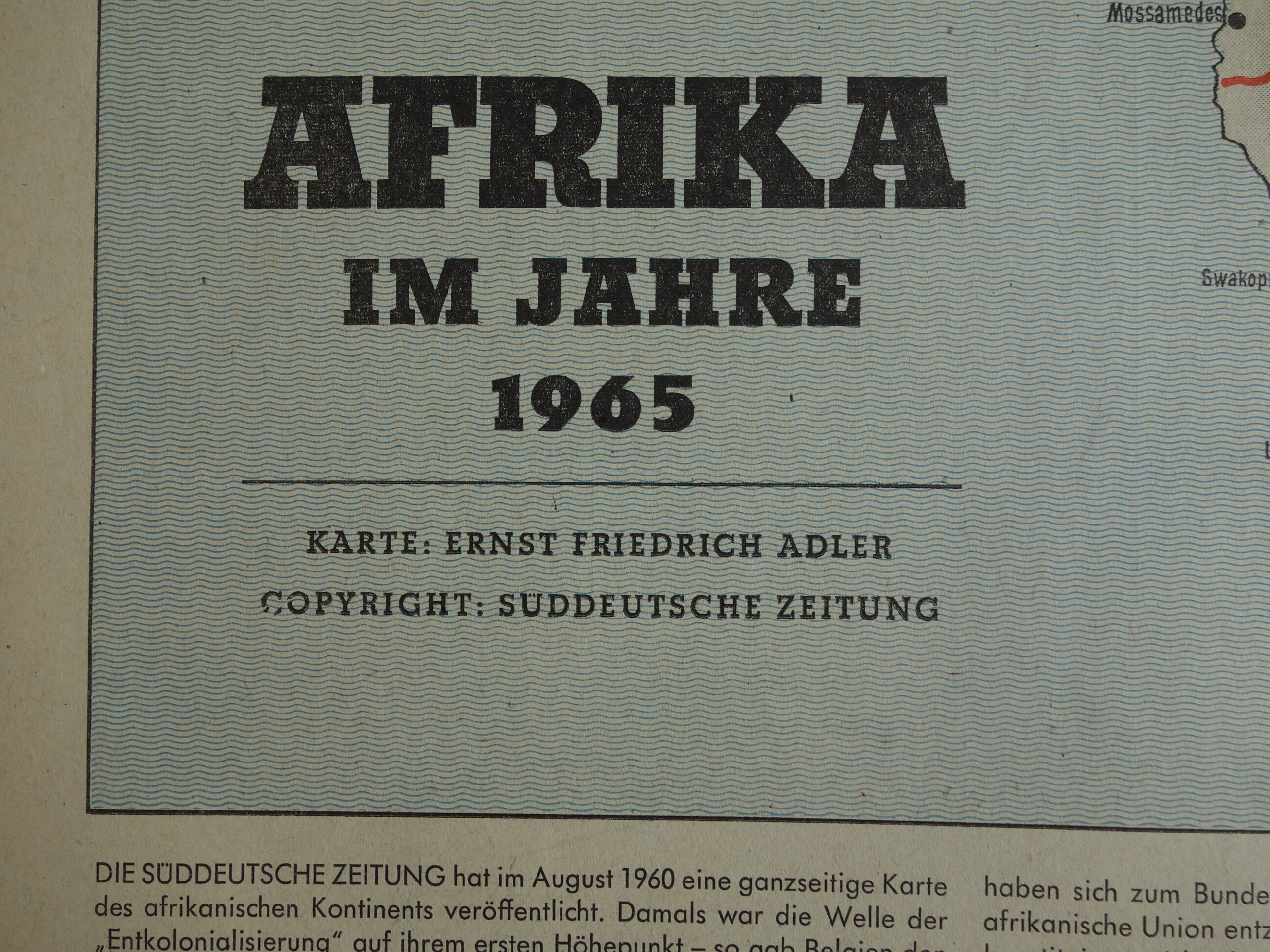 1965 AFRICA Old Map of Africa LARGE Map Poster About African Continent ...