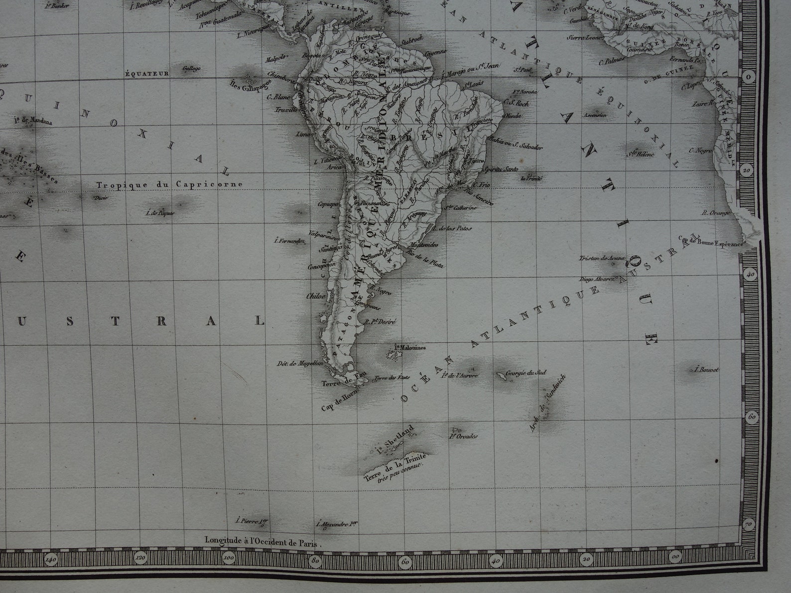 WORLD Map LARGE 1830 Original Antique Print of the World in - Etsy