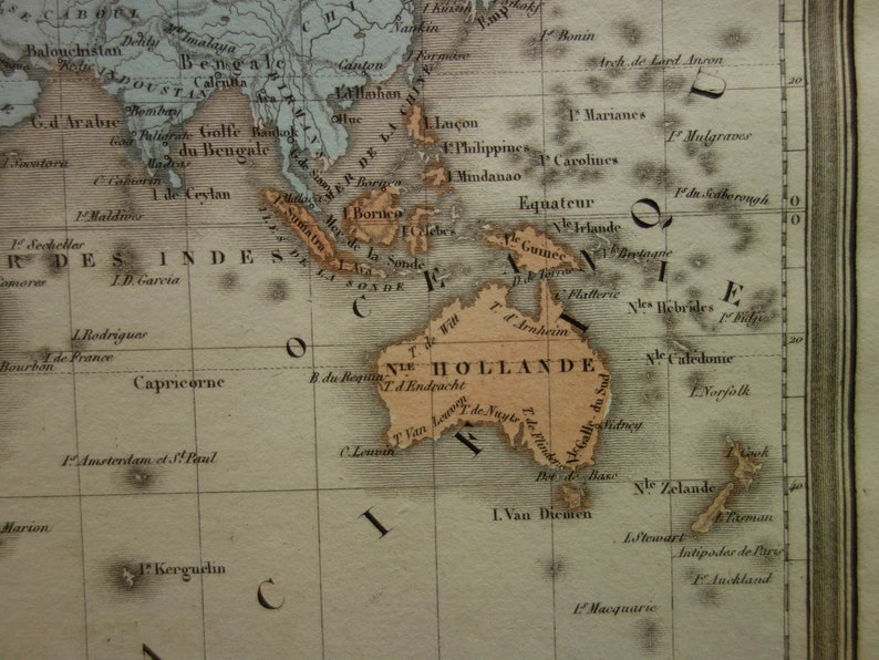 Antique WORLD Map 180 Years Old Map of the World 1838 | Etsy