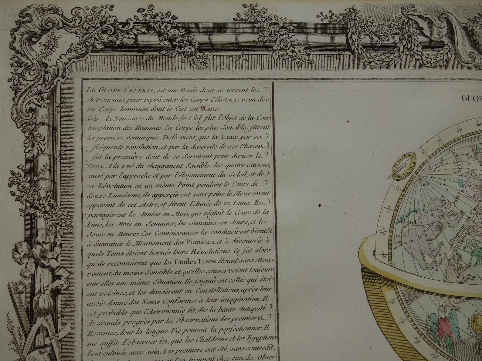 260+ Years Old Astronomy Print of Celestial Globe 1761 Large Original ...