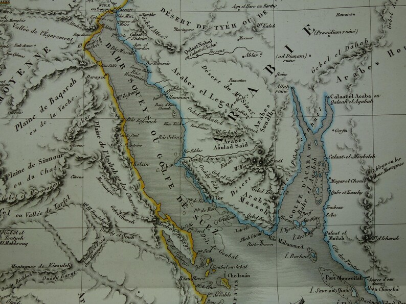 EGYPT 200+ Years Old Map 1822 LARGE Original Antique Poster Print of ...