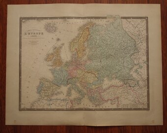 Big Old Map Europe - Etsy
