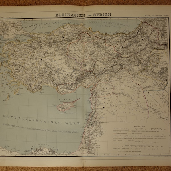 German Map of Turkey - Etsy