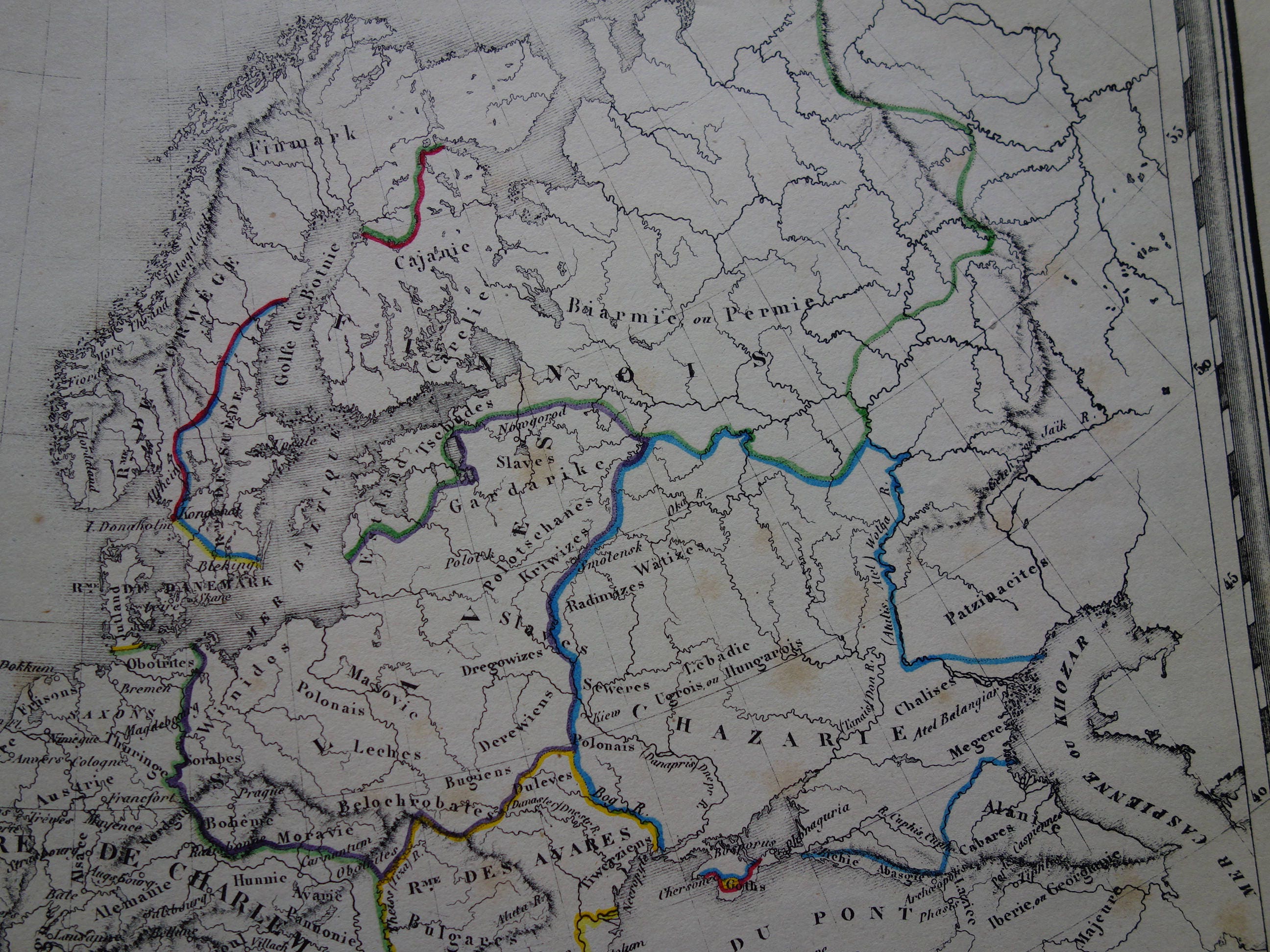 EUROPE Old History Map 1840 Original Antique Hand-colored | Etsy