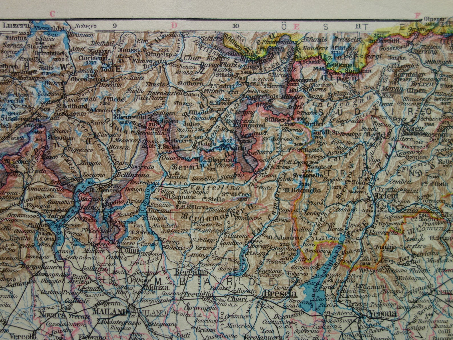 ITALY Old Map of Italy 1931 Vintage Print About Northern - Etsy