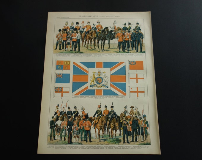 British Pre WWI Uniforms and Flags Original 1902 Antique Old - Etsy