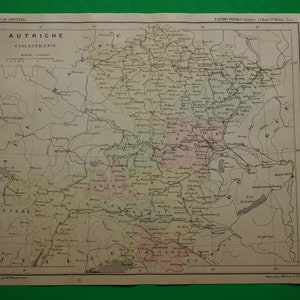 Austria Czechia Old Map of Cisleithania 1896 Original Old - Etsy