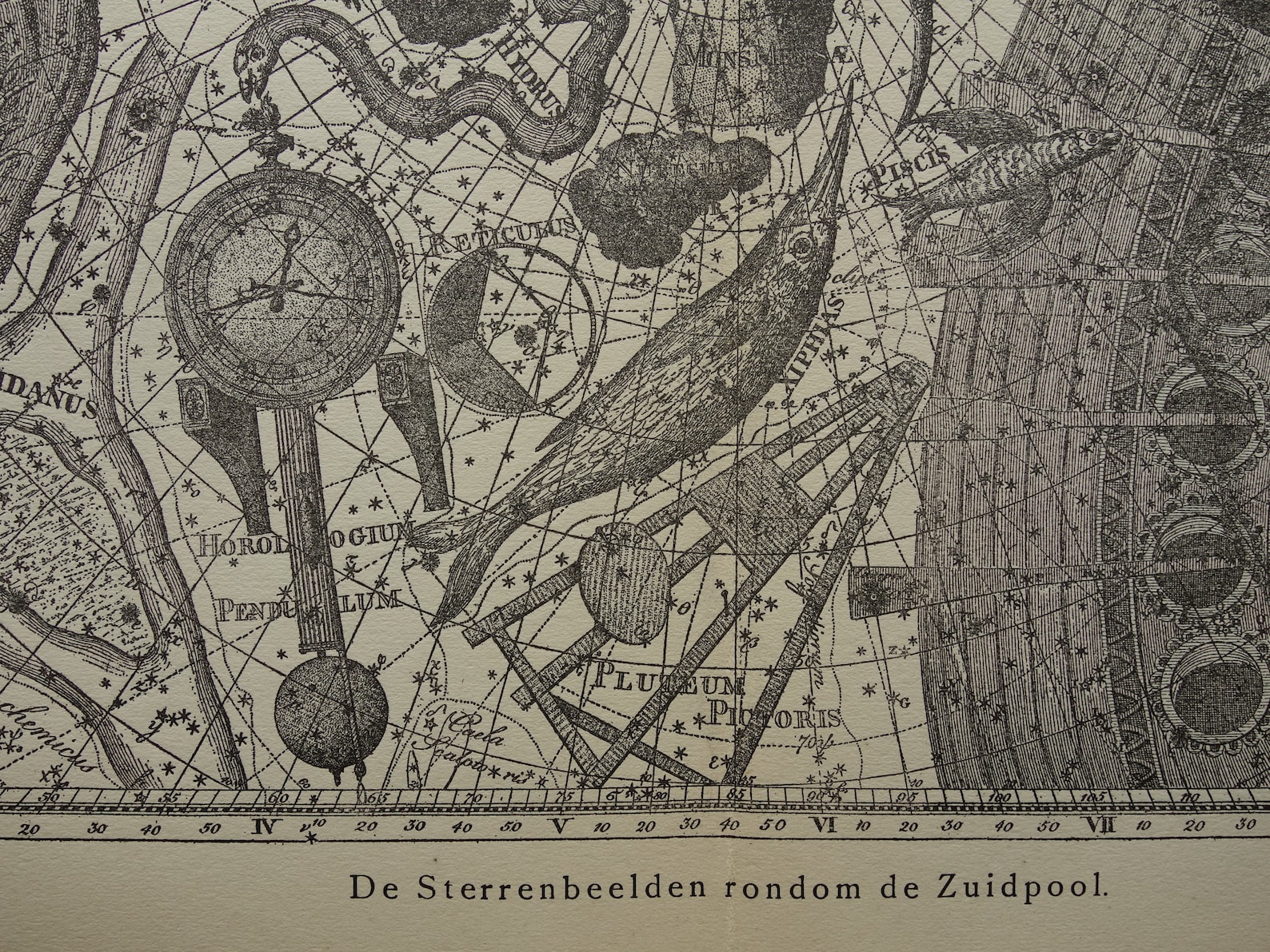 Antique ASTRONOMY Print Old Star Chart Vintage Astrology Map Poster of ...