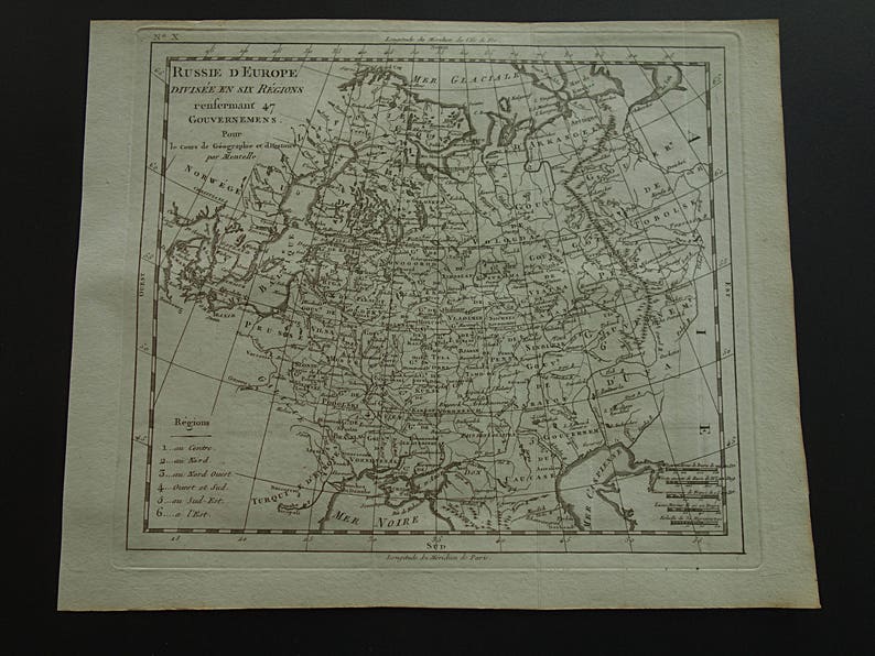 RUSSIA Old Map of Russia 1804 Original 200 Years Antique - Etsy