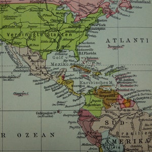 Old world map 1928 original vintage print of worldmap | Etsy