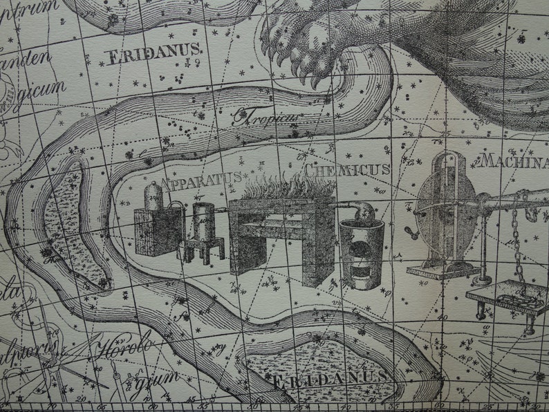 Old Star Chart Dutch Vintage Astronomy Print of Cetus Whale | Etsy