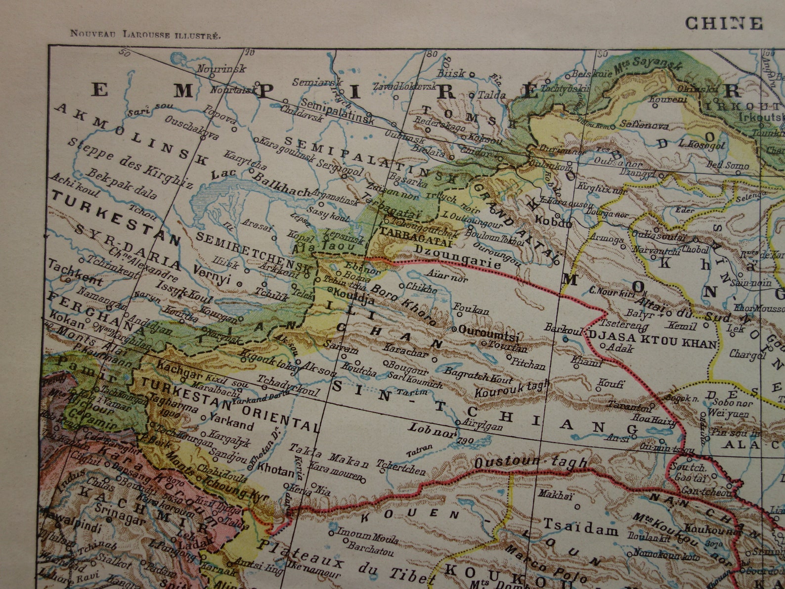 CHINA Old Map of China Original 1902 Antique French Print | Etsy