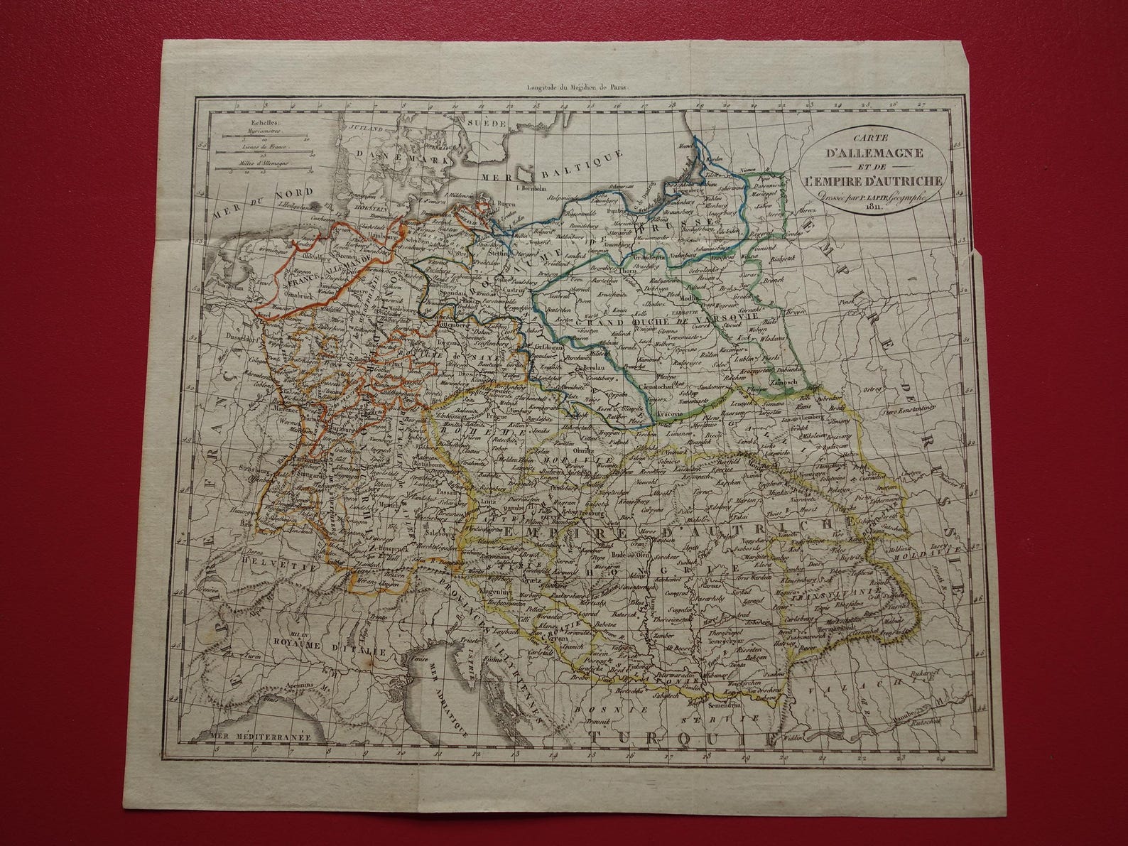 1811 EUROPE Old Map of Europe - Original Antique Map European Continent ...
