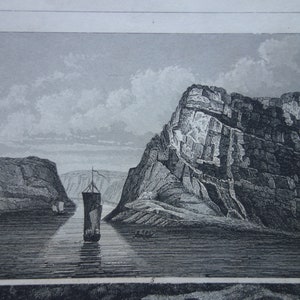 Antique GEOLOGY Print of Caves Rock Formation 175+ Years Old Natural ...